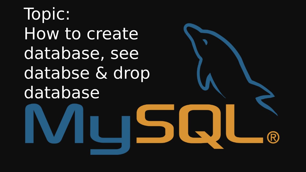 Create database in mysql #mysql #database #datascience #create - YouTube