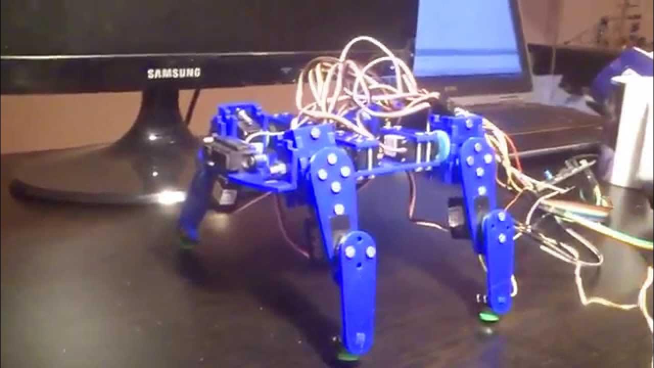 Walking robot stand up. - YouTube