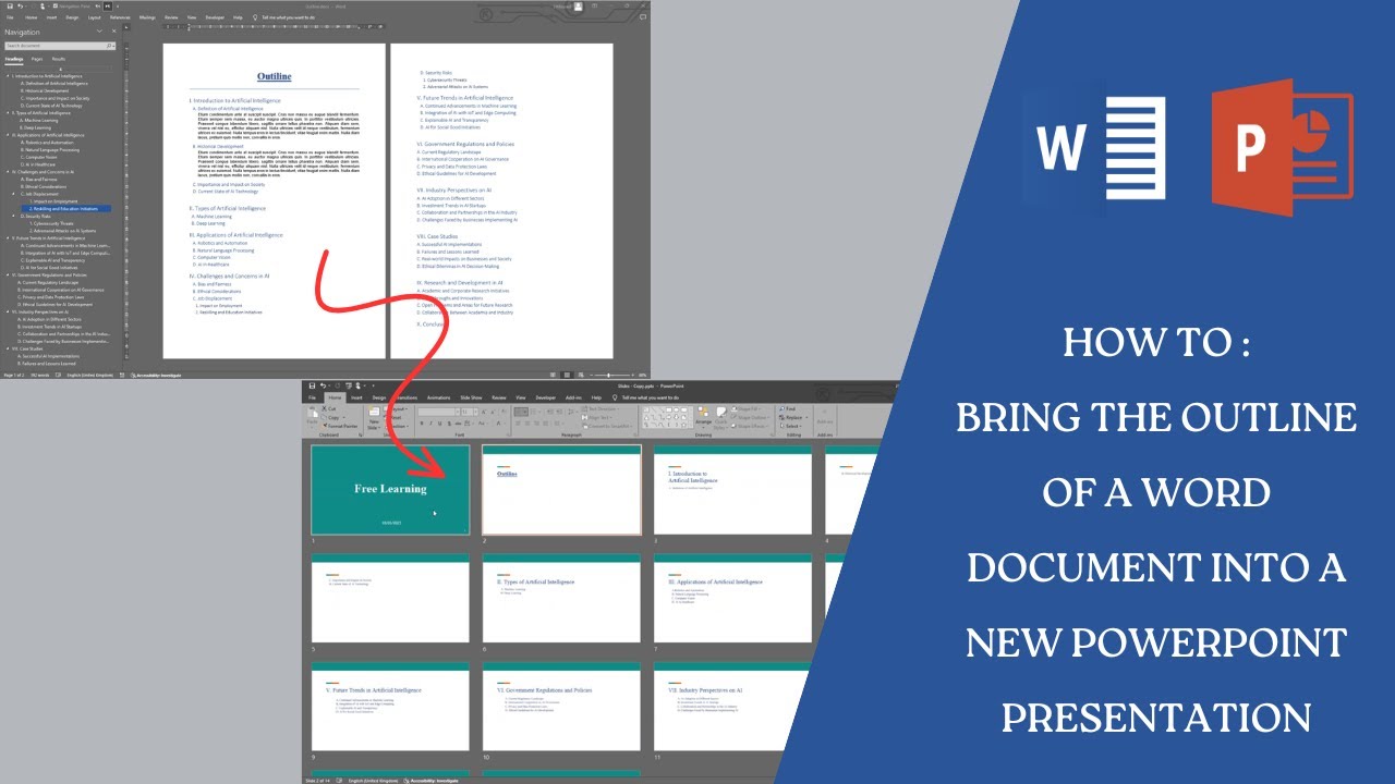 How To : Bring the outline of a Word document into a new PowerPoint ...