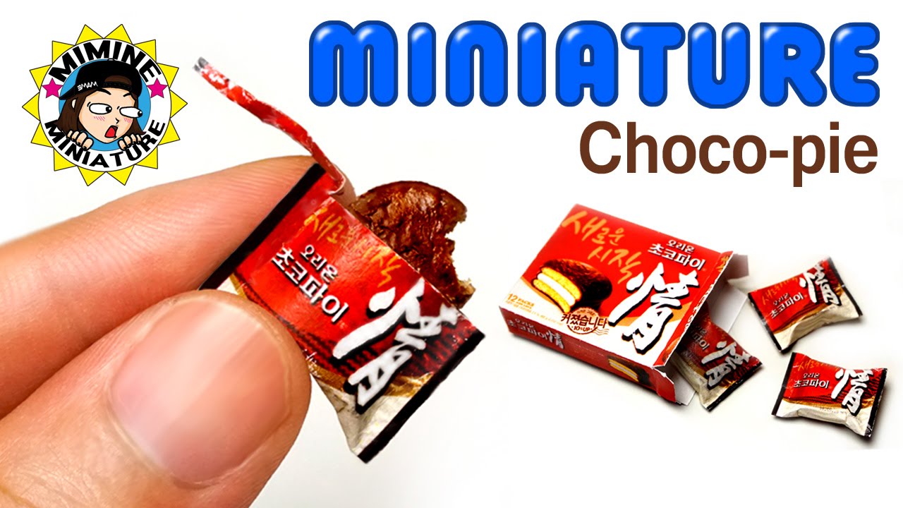 [ENG]미니어쳐 먹을 수 있는 "초코파이" 만들기 +ㅁ+ Miniature Real Choco Pie -미미네미니어쳐 ミミネミ ...