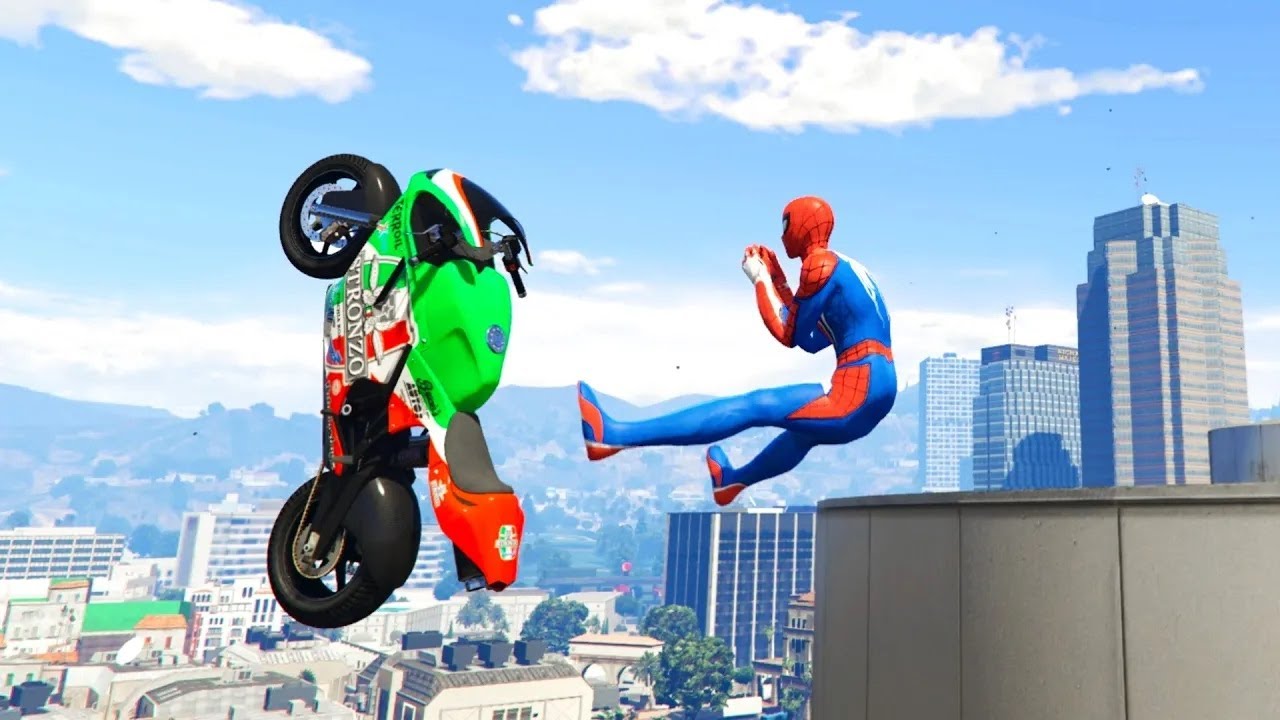 GTA V Spider Man Falling off Highest Buildings & Ragdoll Fails | GTA V ...