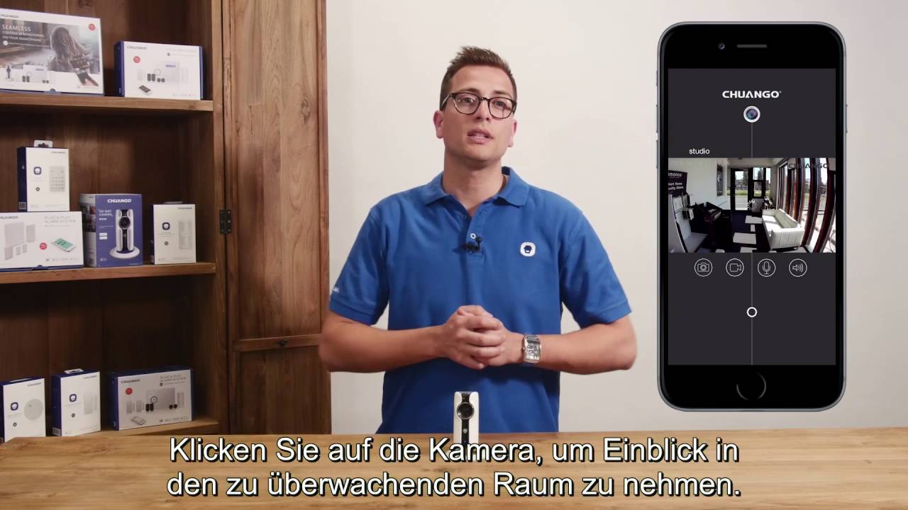 Chuango Open Box Video -- IP116 HD Wifi Camera (German subtitles) - YouTube