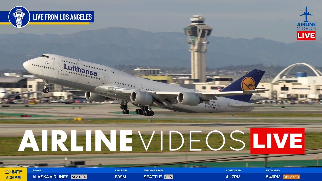 INCREDIBLE A380 and 747 Takeoff Action at LAX - Airline Videos Live BIG ...
