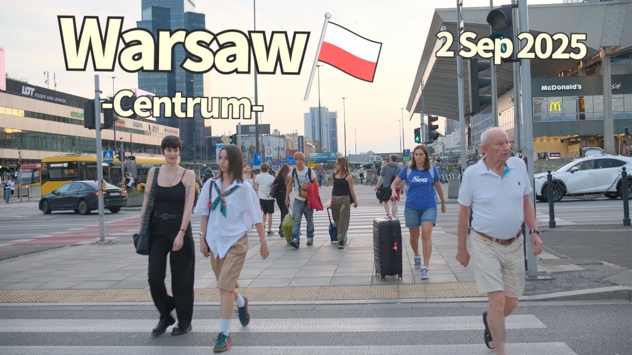 Summer Walk Warsaw Centrum Poland - 2 September 2025 | Walking Tour ...