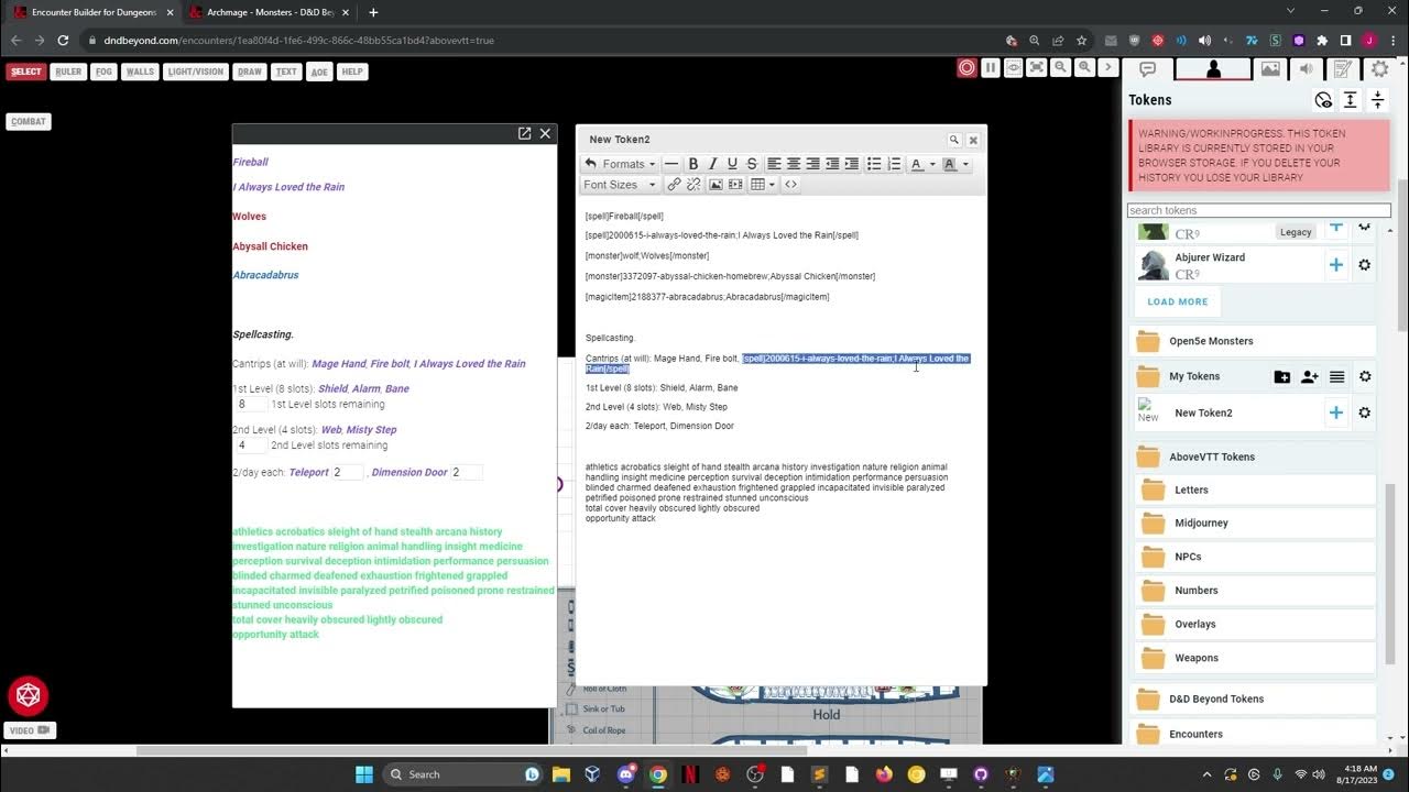 AboveVTT - How to add tooltip links to journals and statblocks. - YouTube