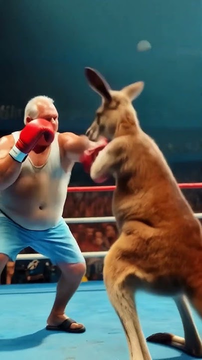 Human vs Kangaroo Boxing Match! 🥊 #shorts #viralvideo - YouTube