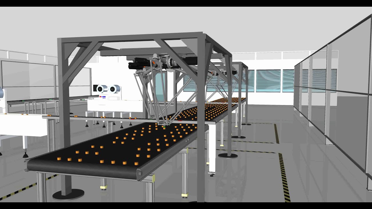 Packaging Line Simulation - YouTube