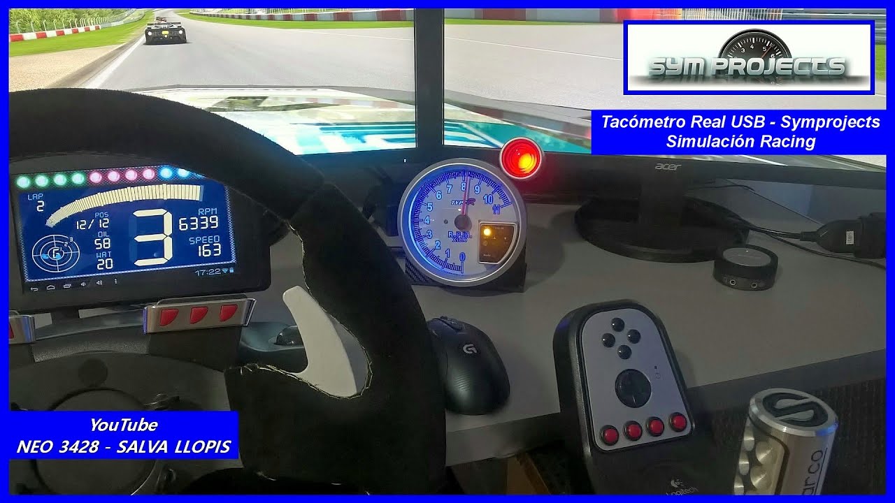 Tacómetro USB | Simulador Racing | Symprojects - YouTube