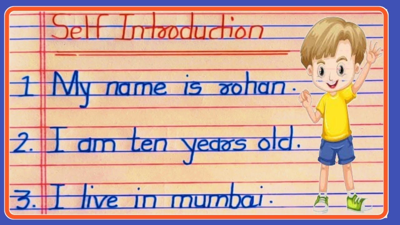 Self Introduction in English/5 Lines on Self Introduction/Best self ...
