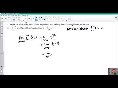Convergence Tests 11 Remainder Estimate for Integral Test finding n ...