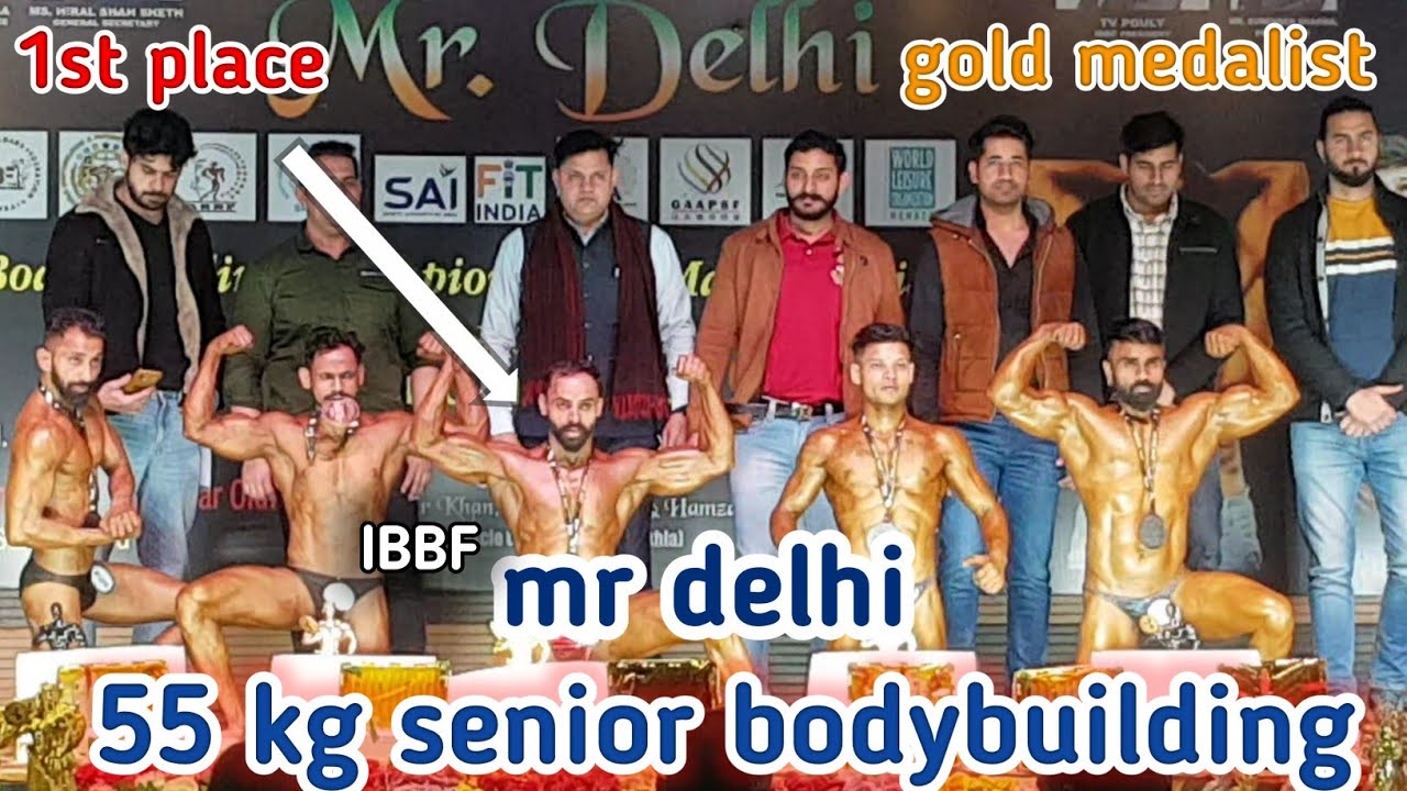IBBF MR DELHI 2023 | 55 KG SENIOR BODYBUILDING | WINNER 1ST PLACE ...