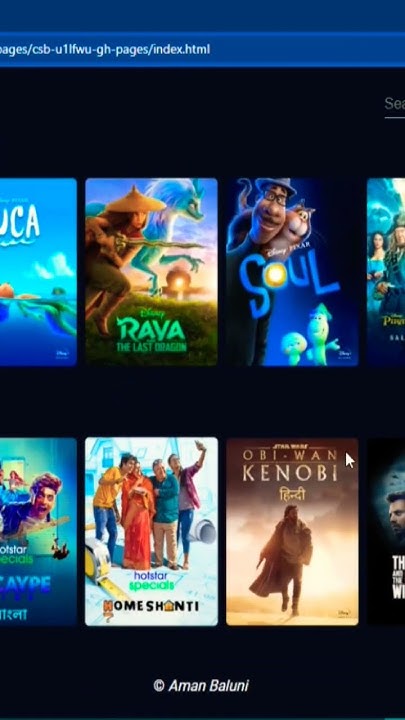 Disney Hotstar Clone Using Html Css And Javascript Link In Description Youtube