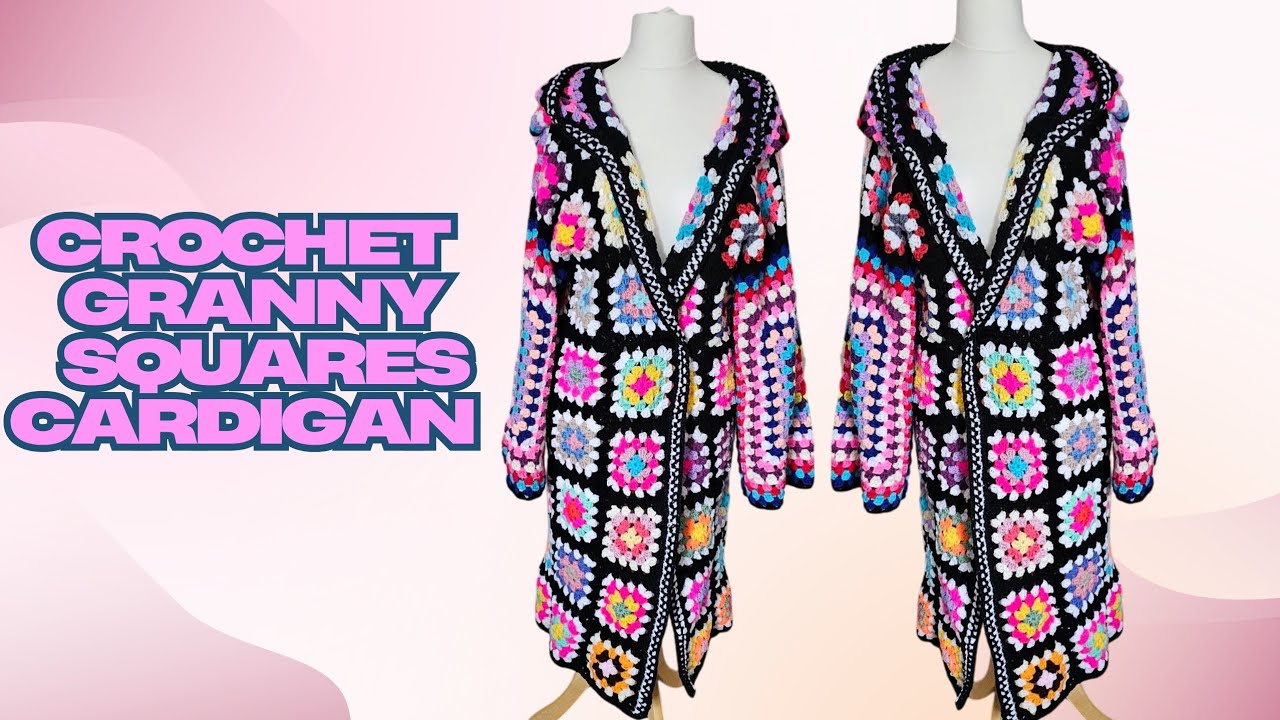 I Made A Crochet Duster Coat Using Only Granny Squares - YouTube