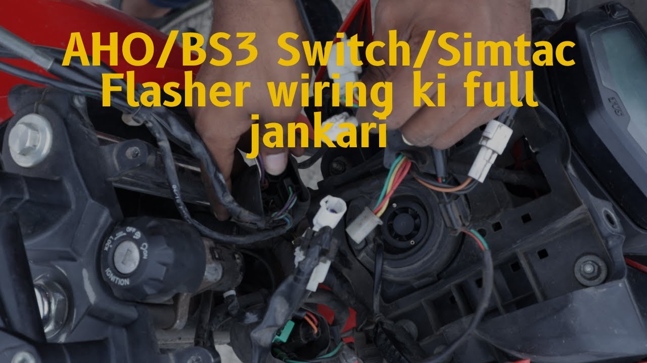BS3 Headlight Switch wiring In BS4 Bike with Simtac Flasher ...