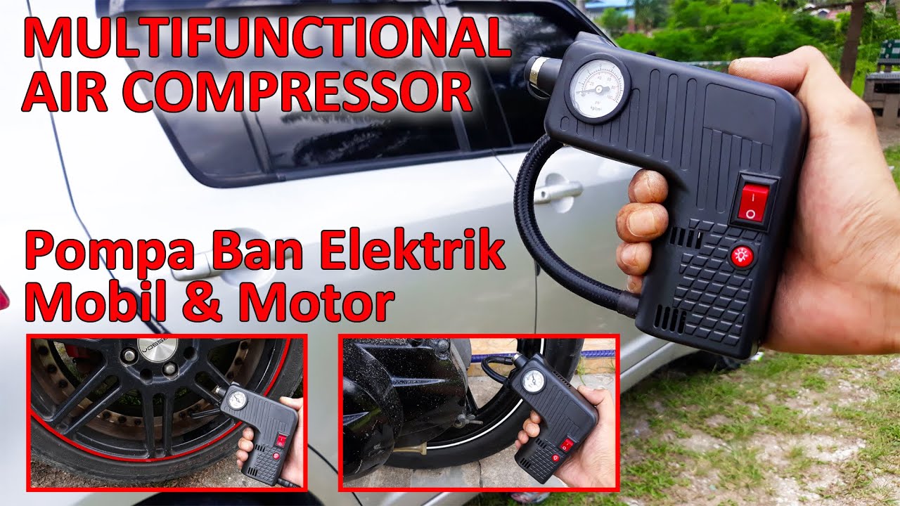 Review Mini Air Compressor - Pompa Ban Listrik Portable Untuk Mobil ...