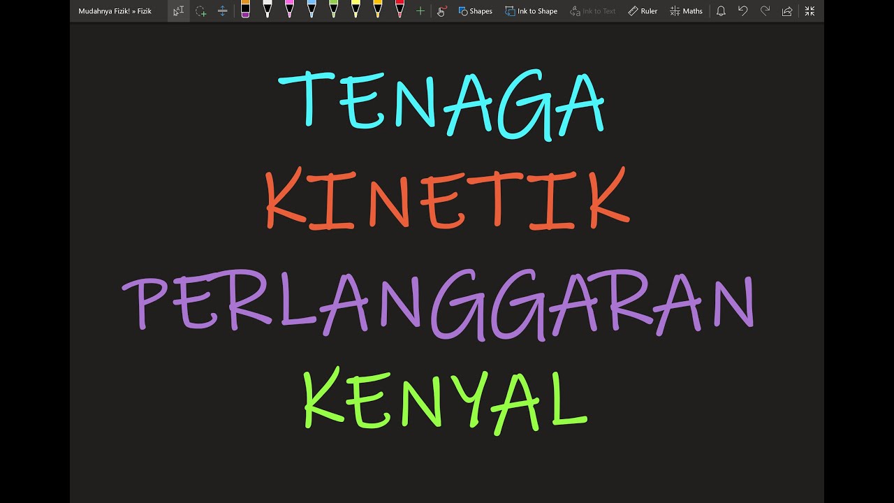 Fizik Tingkatan 4 Bab 2 KBSM: Tenaga Kinetik perlanggaran tak kenyal ...