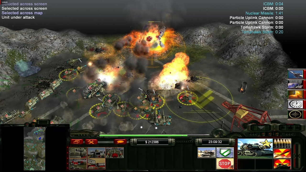 C&C Generals Contra 009 Tank general vs USA Boss general[Hard](5) - YouTube