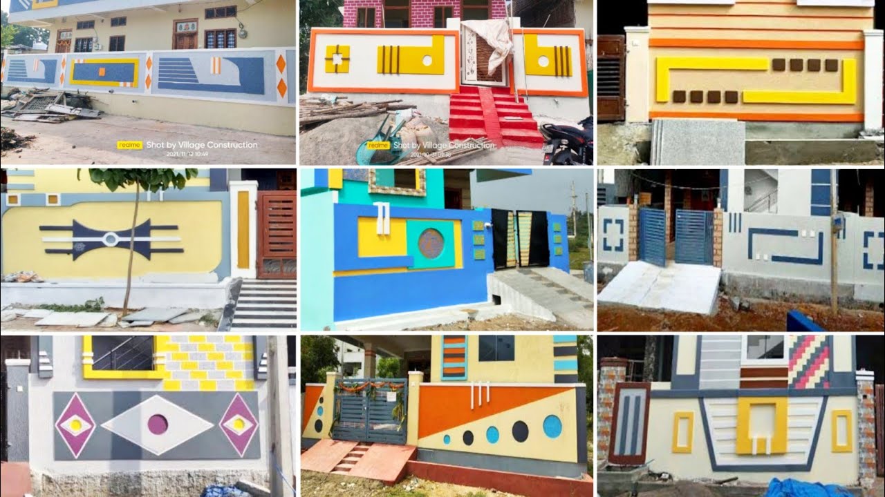 beautiful compound wall Designs Photo's// new compound wall Design's ...