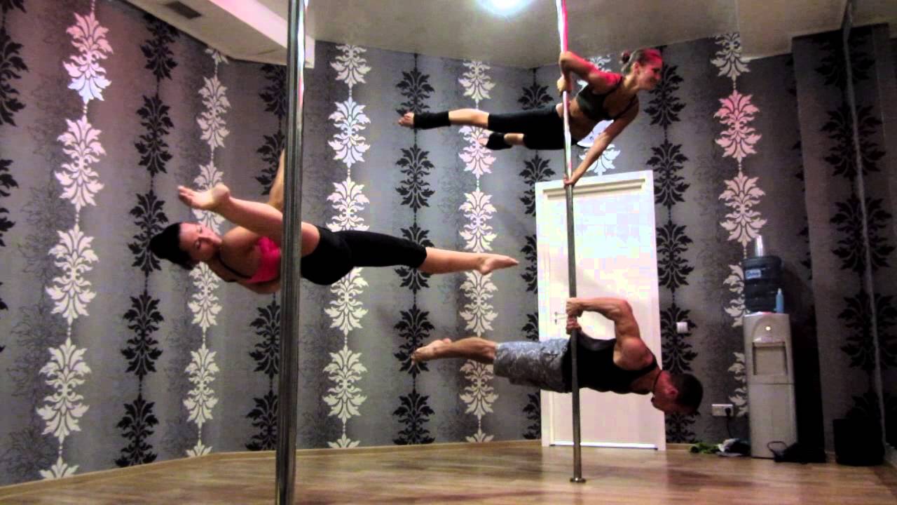 Pole fitness, pole acrobatics (a few tricks) - YouTube