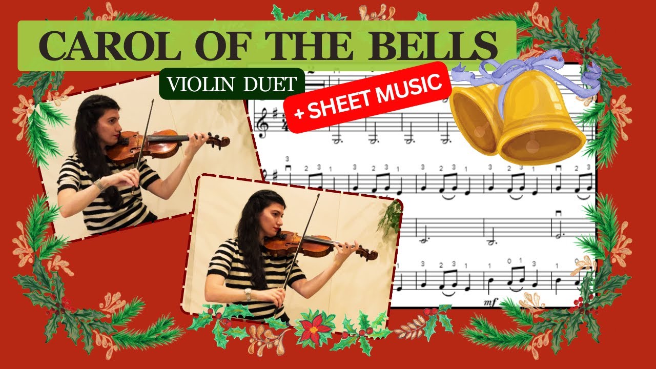 🎄 “Carol of the Bells" Violin Duet | Easy Christmas & Holiday Pieces ☃️ ...