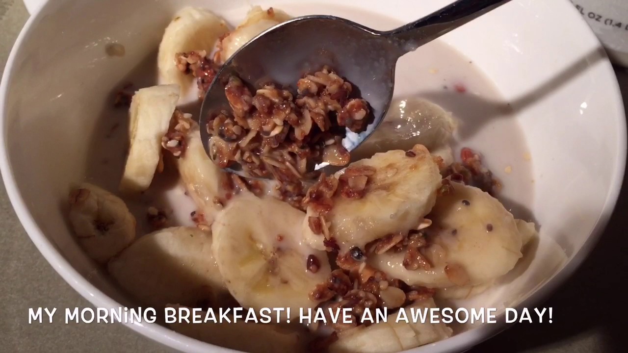 My healthy morning breakfast along with my supplement! - YouTube