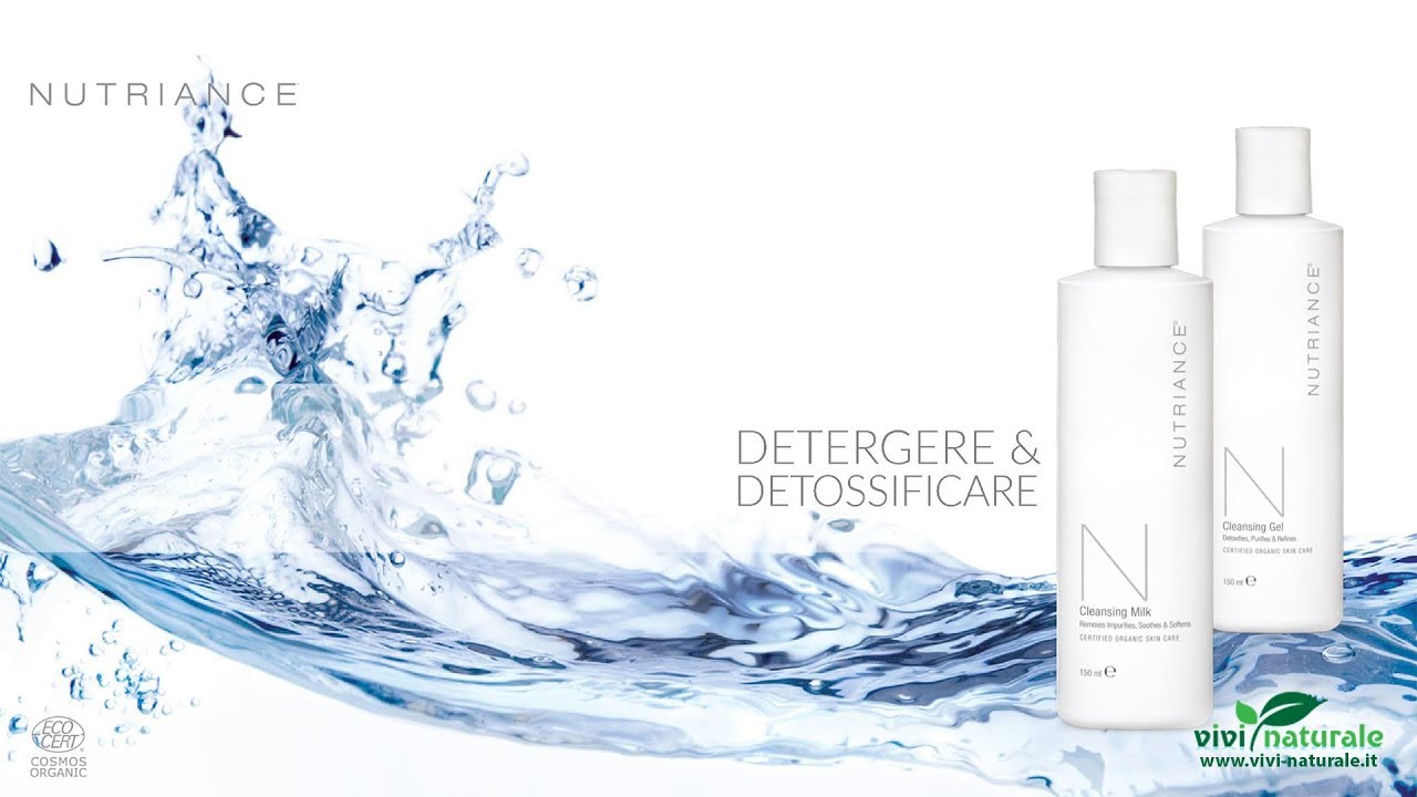 Nutriance Organic Cleansing Milk e Cleansing Gel - YouTube