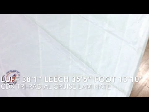 Used Furling Headsail - Luff 38'1" Leech 35'6" Foot 13'10" - YouTube