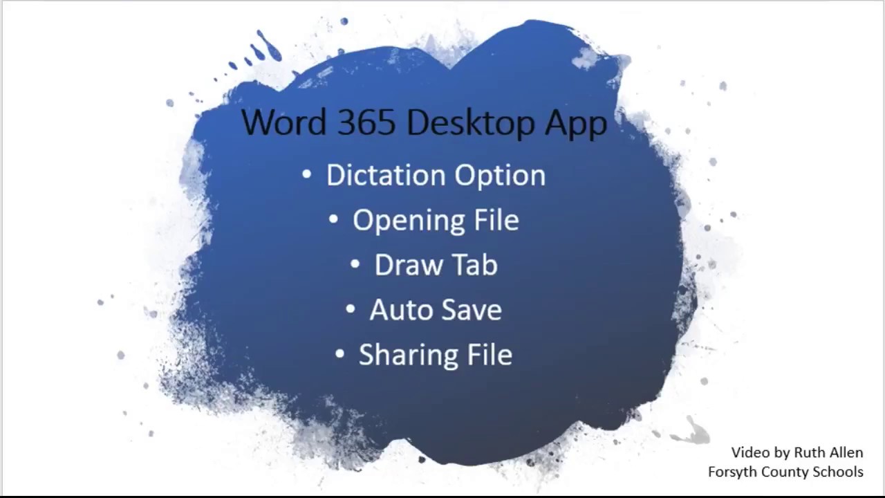 Word 365 Desktop Application Features - YouTube