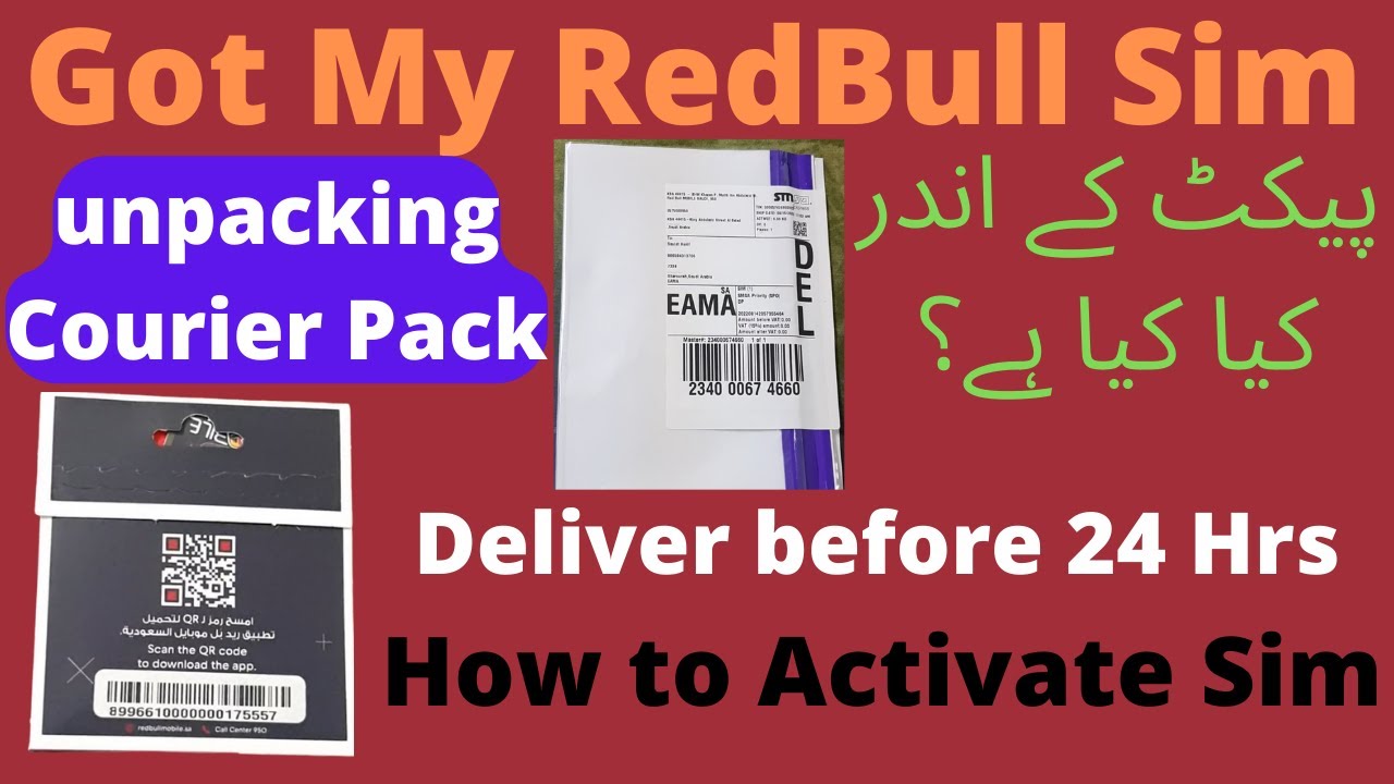 How to Activate New RedBull Sim | UnPacking RedBull Packet | Received ...
