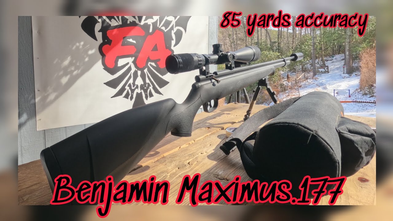 Benjamin Maximus .177 Caliber Airgun 85 Yards Accuracy - YouTube