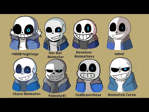 Drawing SANS in different styles of animators! - YouTube