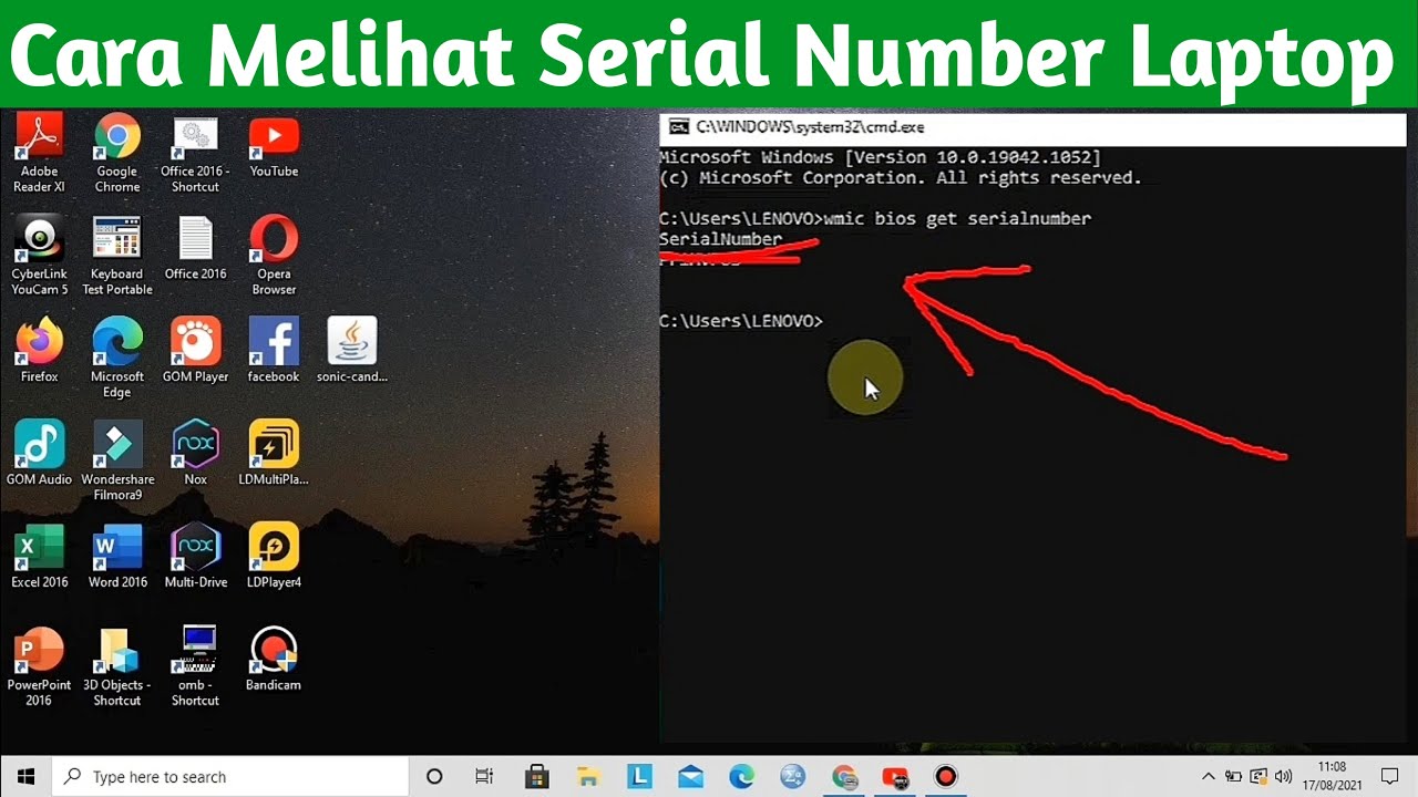 Cara Melihat Serial Number Laptop - YouTube