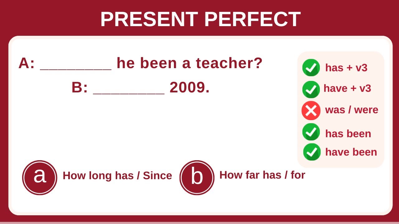 Present Perfect Tense | Since and For | English Tenses For ESL - YouTube