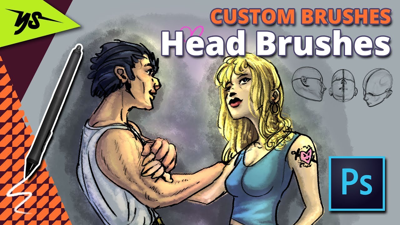Custom Head Brushes - Free Photoshop Brushes to help you draw people ...
