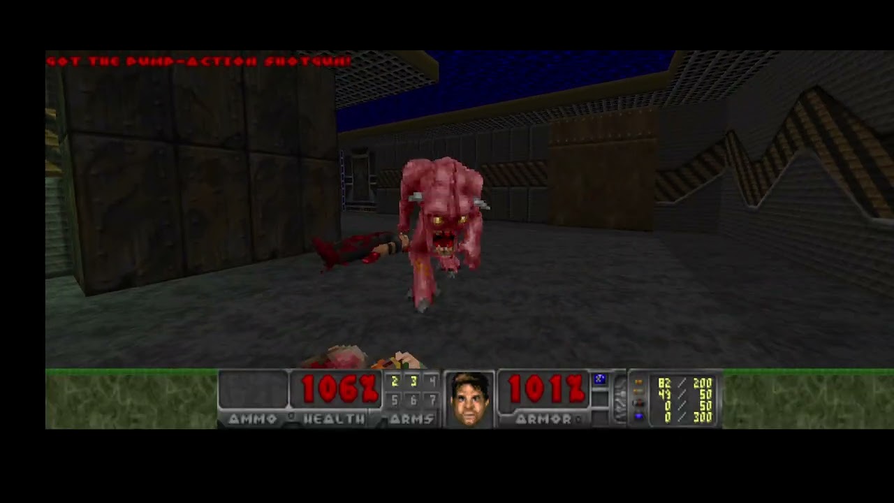 Freedoom e1m1 with Voxel Doom models - YouTube