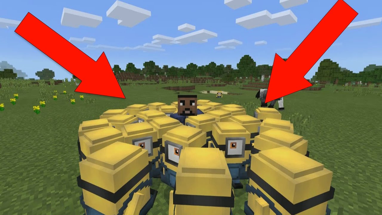 Minions In Minecraft Pocket Edition ( Minecraft Addon) - YouTube