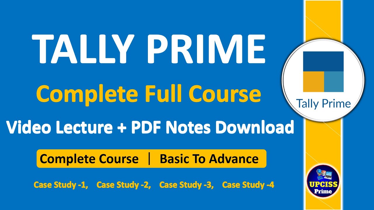 Tally Prime Accounting Complete Course | Full Video Lectures & PDF ...