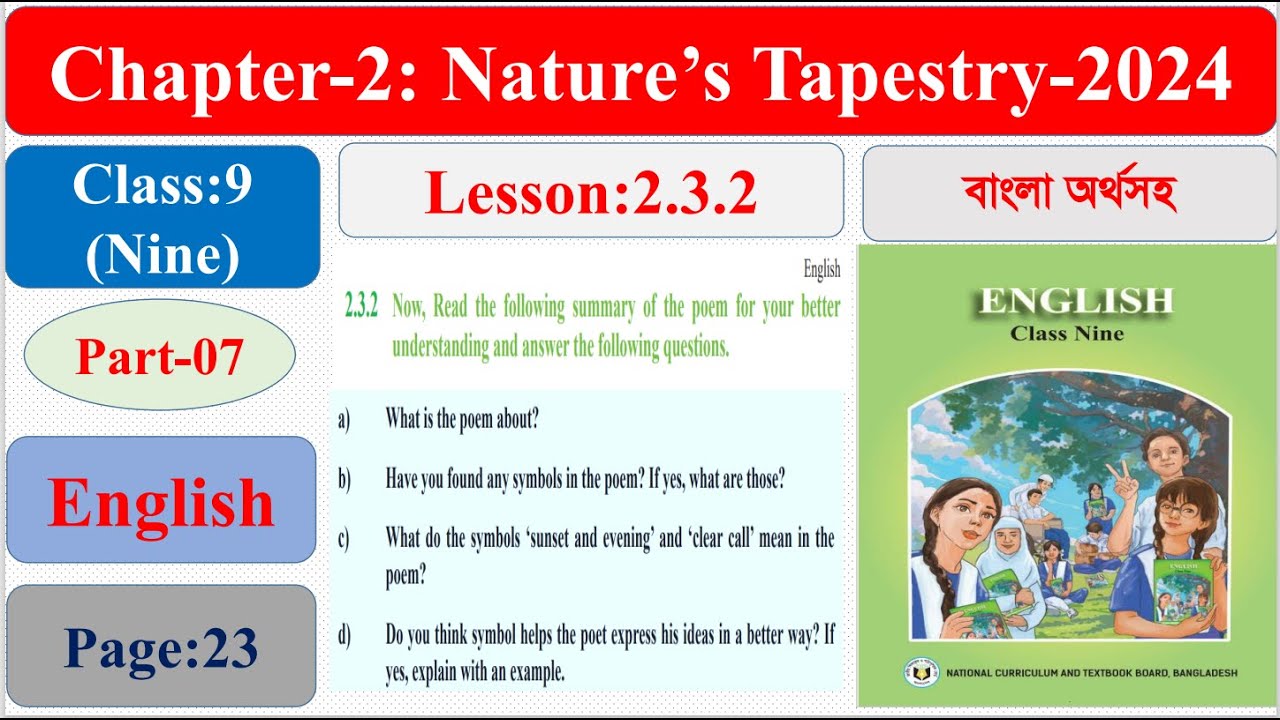 Class 9 English Chapter 2.3.2 Questions answer ||Crossing the Bar ...