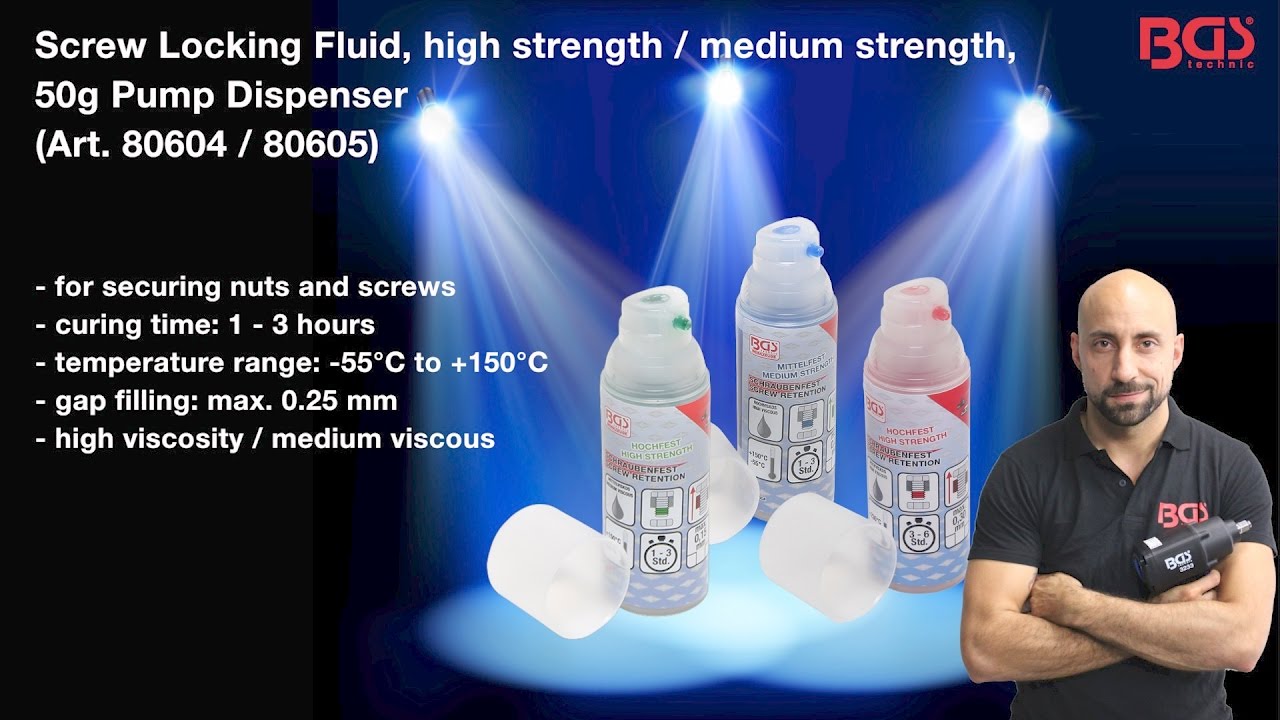 Tutorial: Screw Locking Fluid, medium strength, 50g Pump Dispenser (Art ...