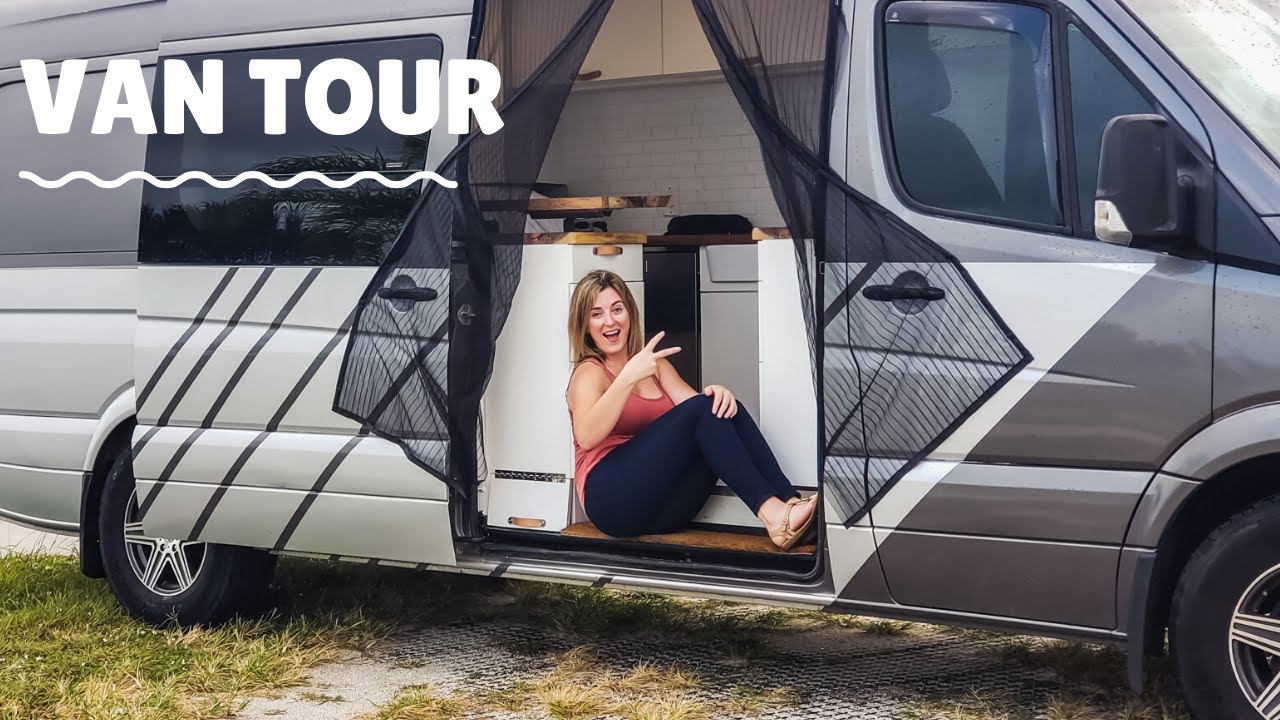 VAN TOUR | SOLO FEMALE TRAVELER | FULL TIME VANLIFE - YouTube