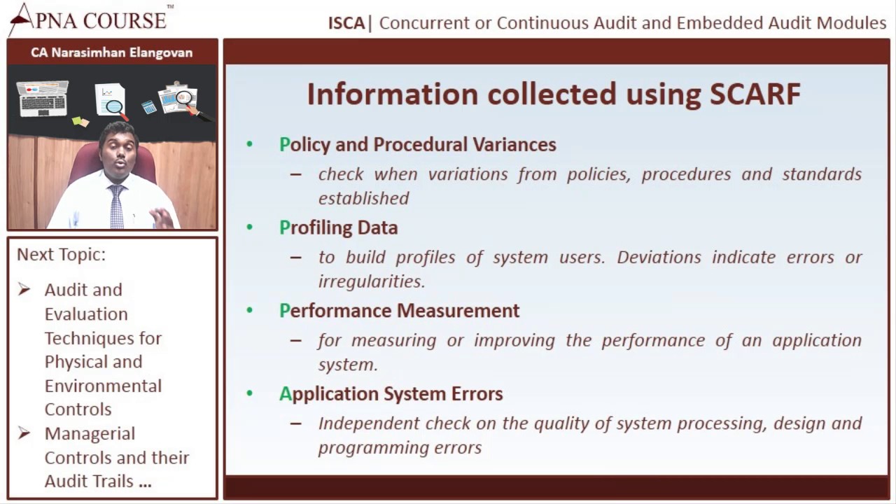 System Control Audit Review File - SCARF (Chapter 6 of ISCA - CA Final Syllabus) - YouTube