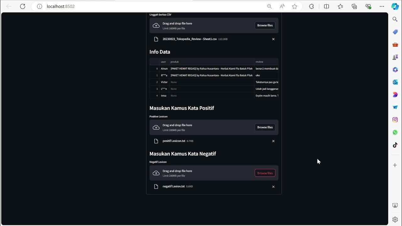 Proses Aplikasi Analisis Sentimen Berbasis Streamlit - YouTube