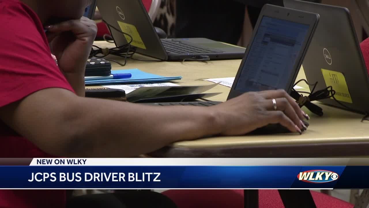 JCPS hosts Bus Driver Blitz to help boost staffing - YouTube