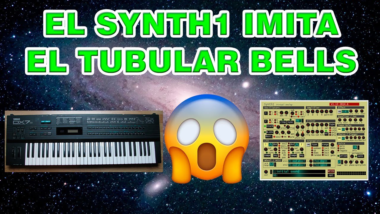 El synth1 imita el tubular bells del yamaha DX7 - YouTube