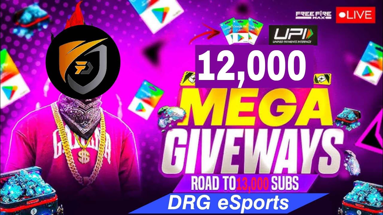 Power By DRG ESports Free Fire MAX : 👍 12k Road To 13k | Streaming with ...