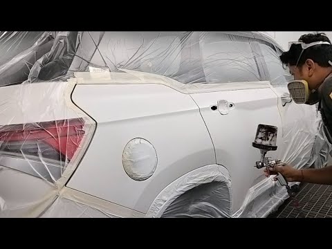 car painting porcess # car Tachap korke Full clear kaise mar na Hie ...