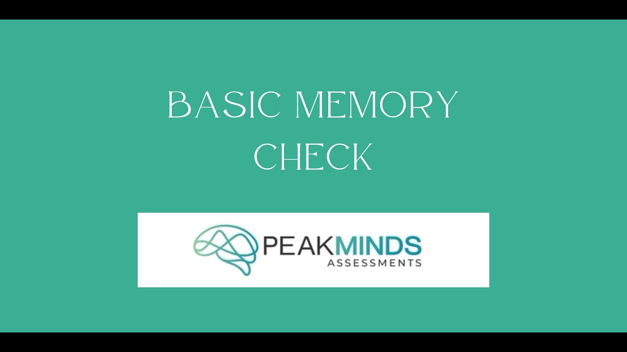 Basic Memory Check Video - YouTube