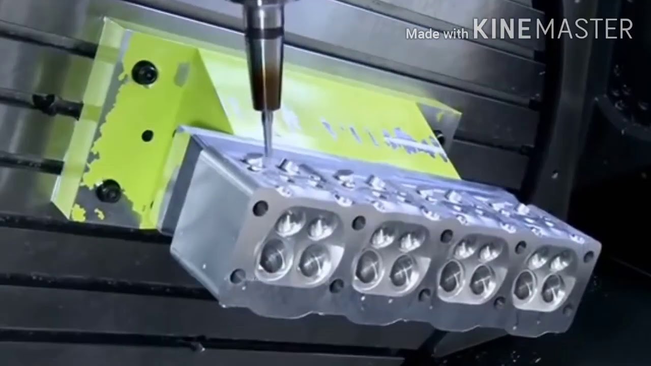 Proses pembuatan blok mesin mobil menggunakan mesin CNC canggih - YouTube