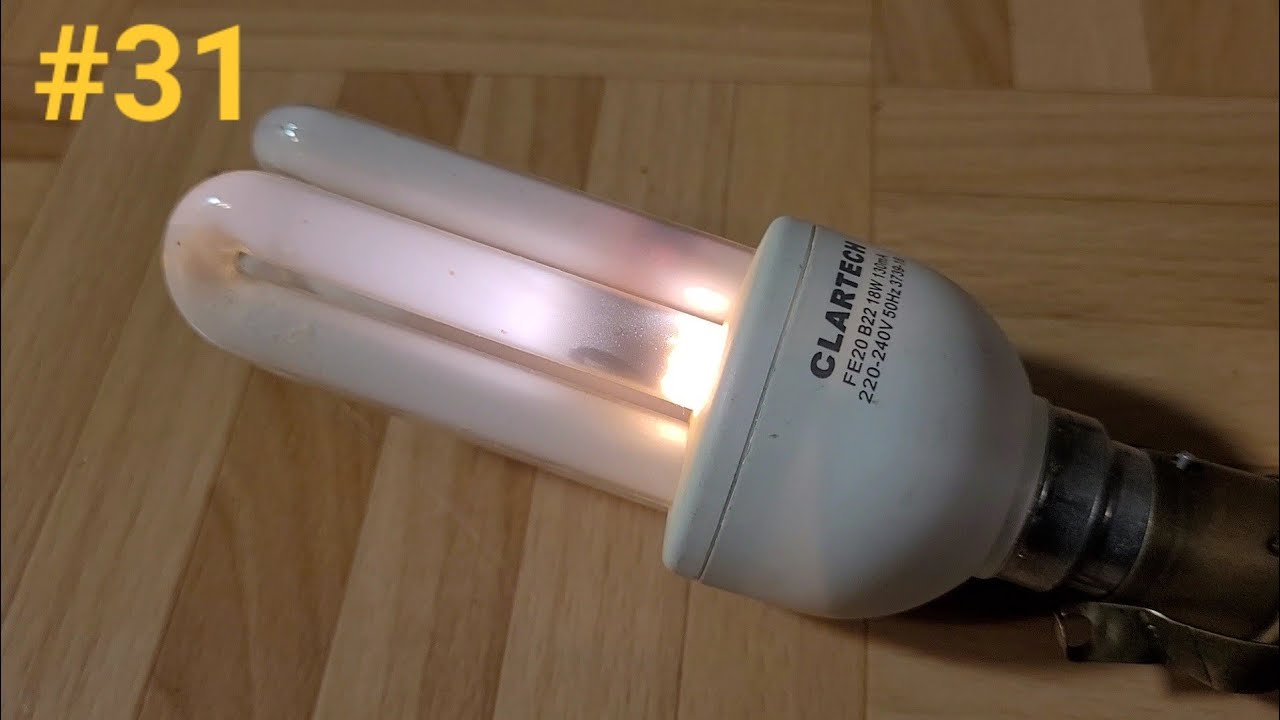 CFL burning #31: CLARTECH 18W Warm White 220-240v E27 - YouTube
