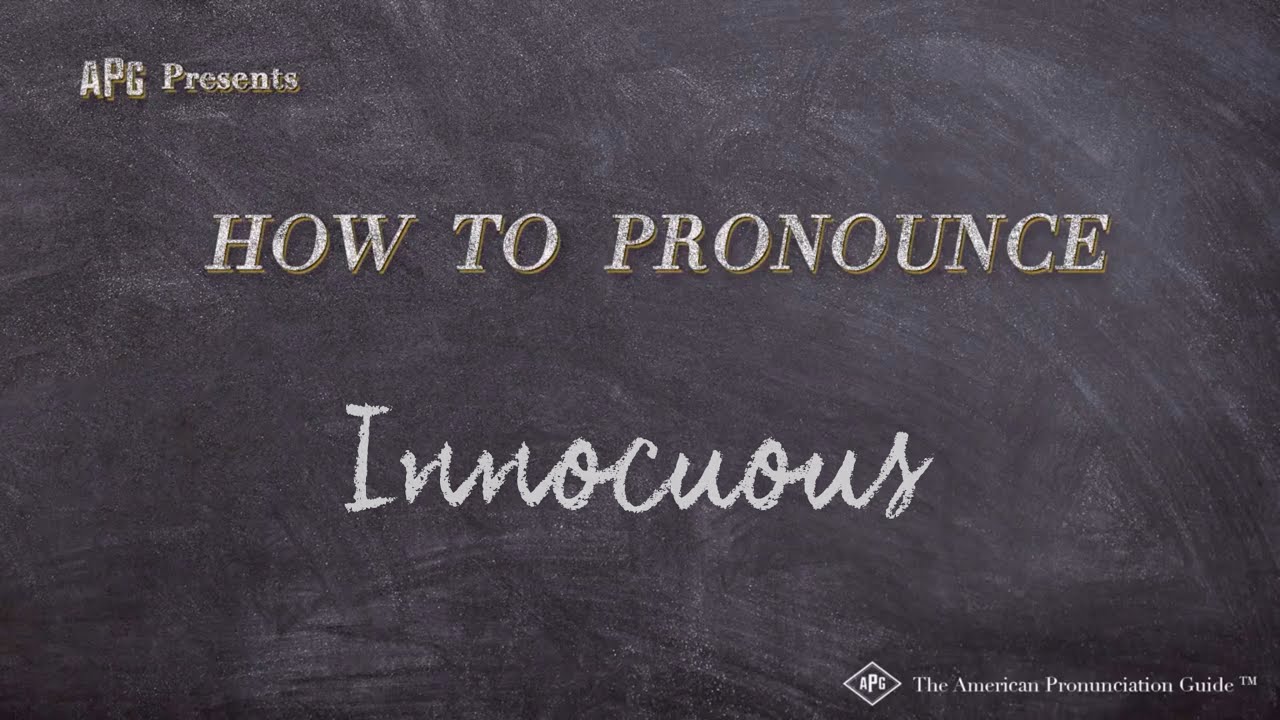 How to Pronounce Innocuous (Real Life Examples!) - YouTube